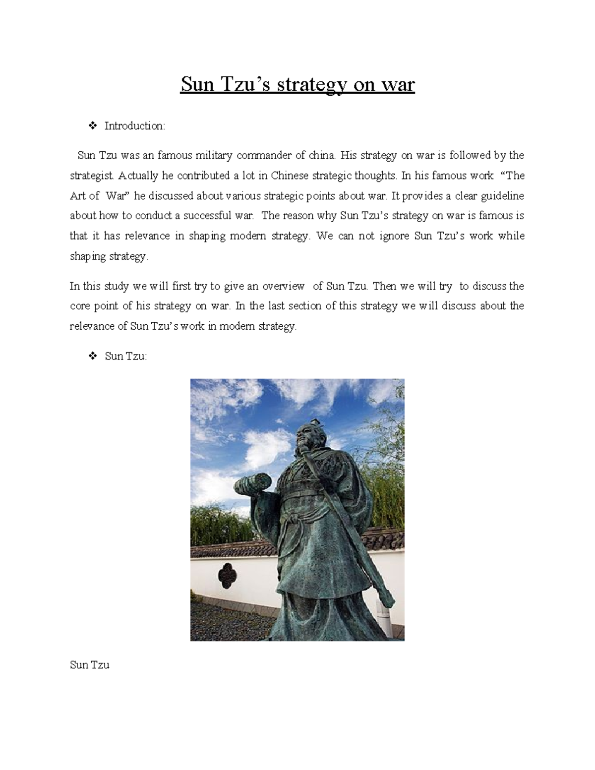 Sun Tzus Art of War A Lucid Analysis 2 - Sun Tzu’s strategy on war ...