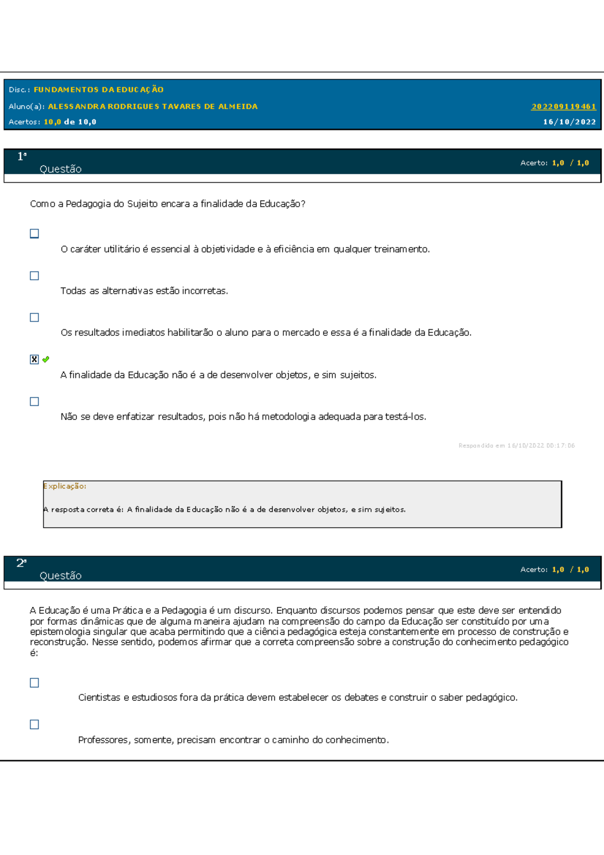 Como A Pedagogia Do Sujeito Encara A Finalidade Da Educação - BRAINCP