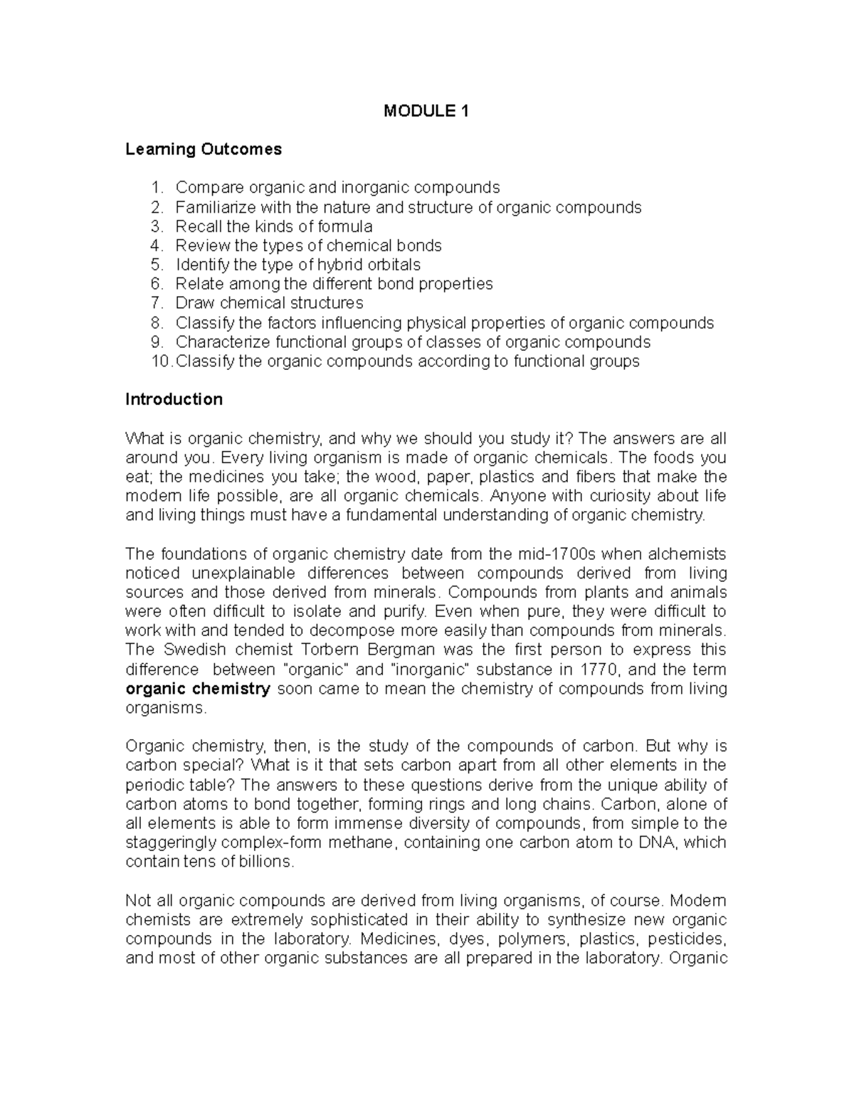 Organic-chem- Module-1-Introduction-sheila-ilagan - MODULE 1 Learning ...