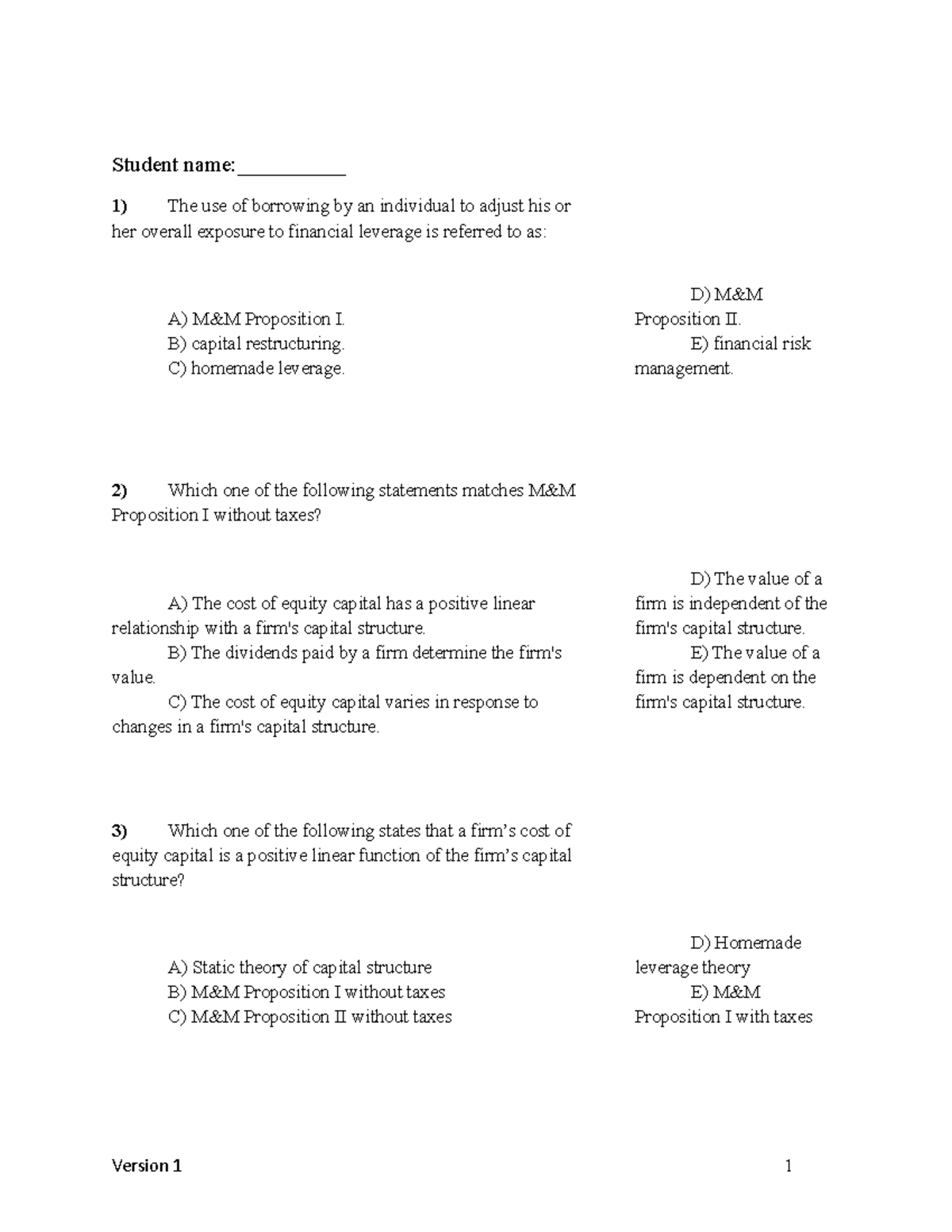 Chap 13 11e Ross - Essentials of Corporate Finance, 11th Edition by ...