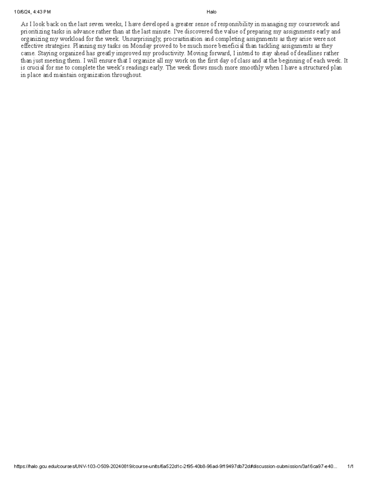 Topic 7 Dq2 As I Look Back On The Last Seven Weeks I Have Developed