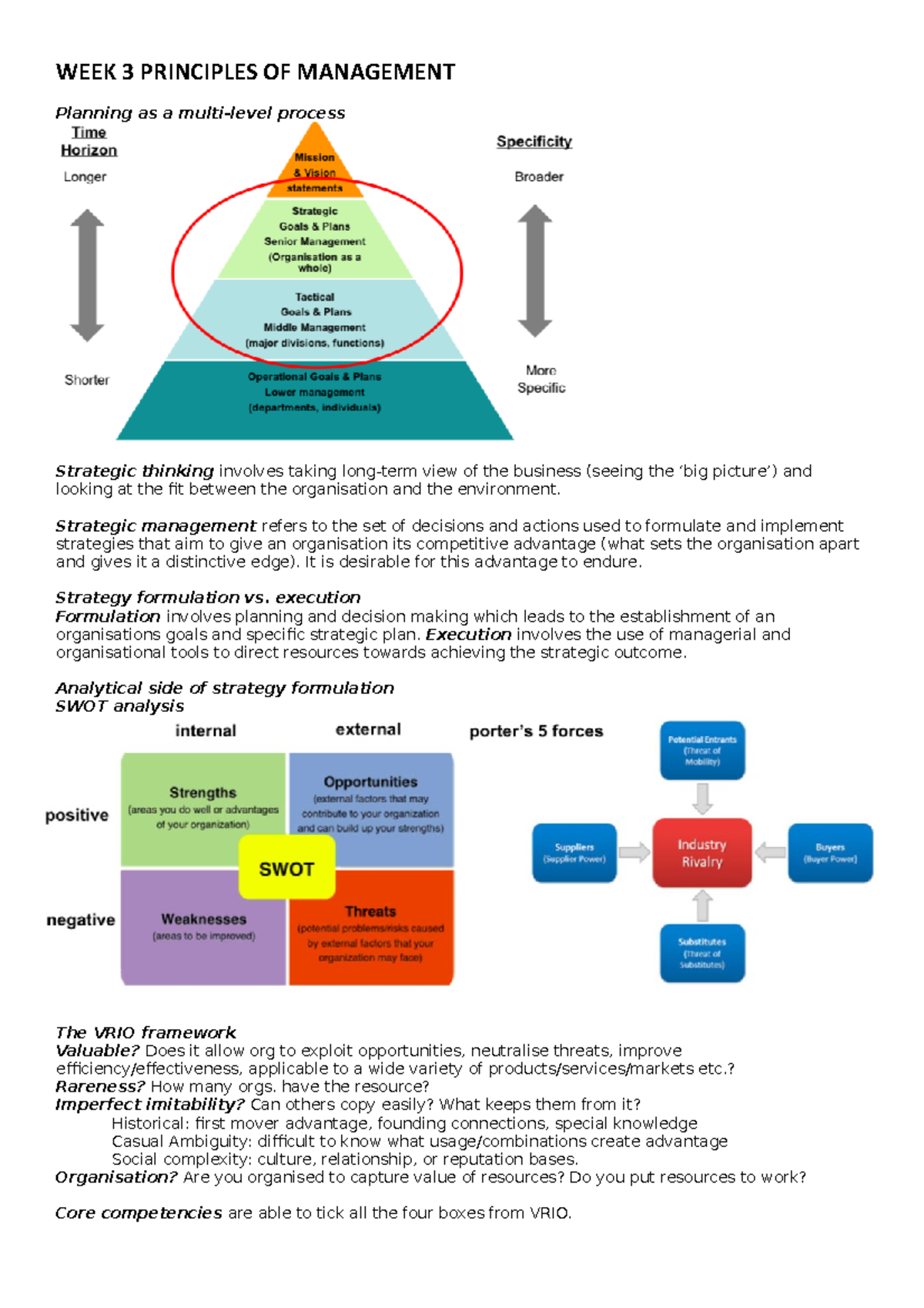 WEEK 3 Principles OF Management - WEEK 3 PRINCIPLES OF MANAGEMENT ...