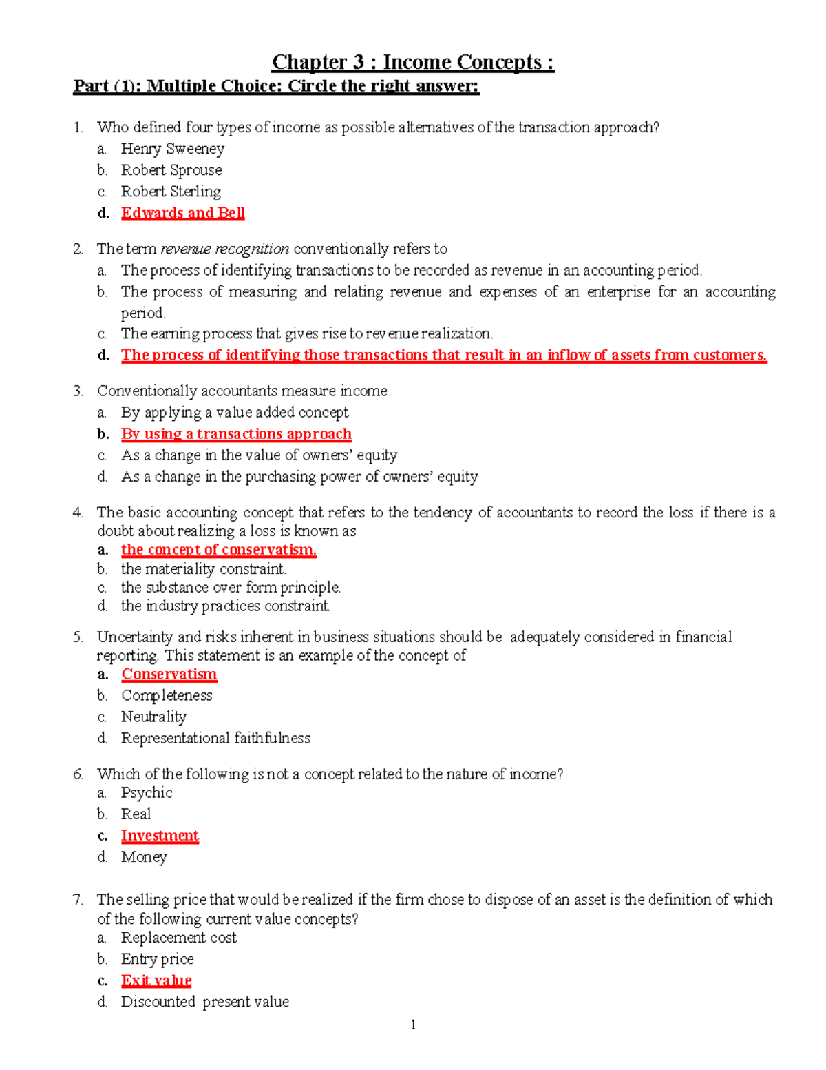 CH 3 Income Concepts - Hello - 1 Chapter 3 : Income Concepts : Part (1 ...