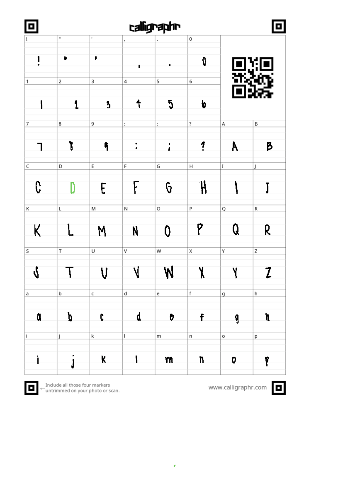 Calligraphr-Template - MATH 346 - ! 1 I I · 8 ↑ L 3 4 E D 7 8 9 : ·? At B C E F G It I K L M N O ...