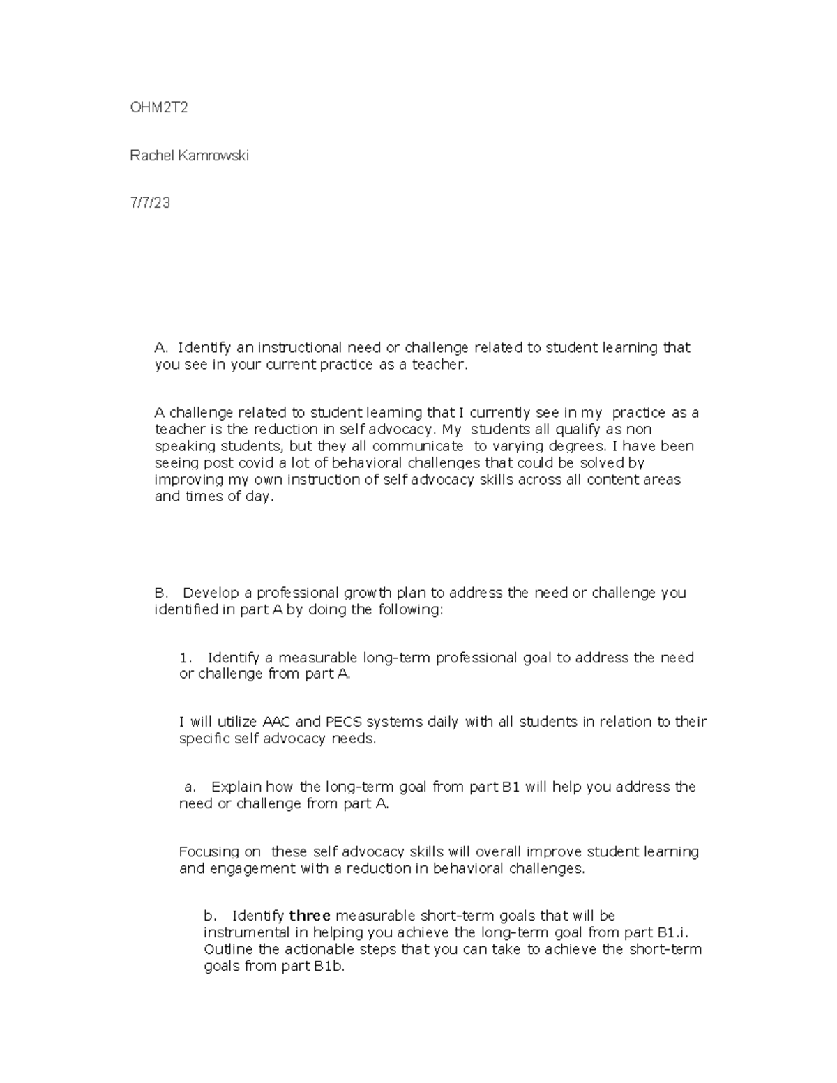 OHM2T2 - D182 - WGU - Studocu