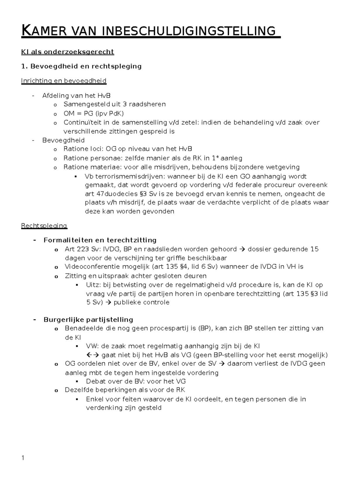 Kamer VAN IBS - KAMER VAN INBESCHULDIGINGSTELLING KI als ...