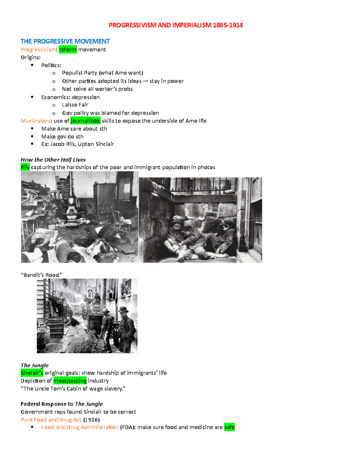 Hist 18-Progressivism & Imperialism - PROGRESSIVISM AND IMPERIALISM ...