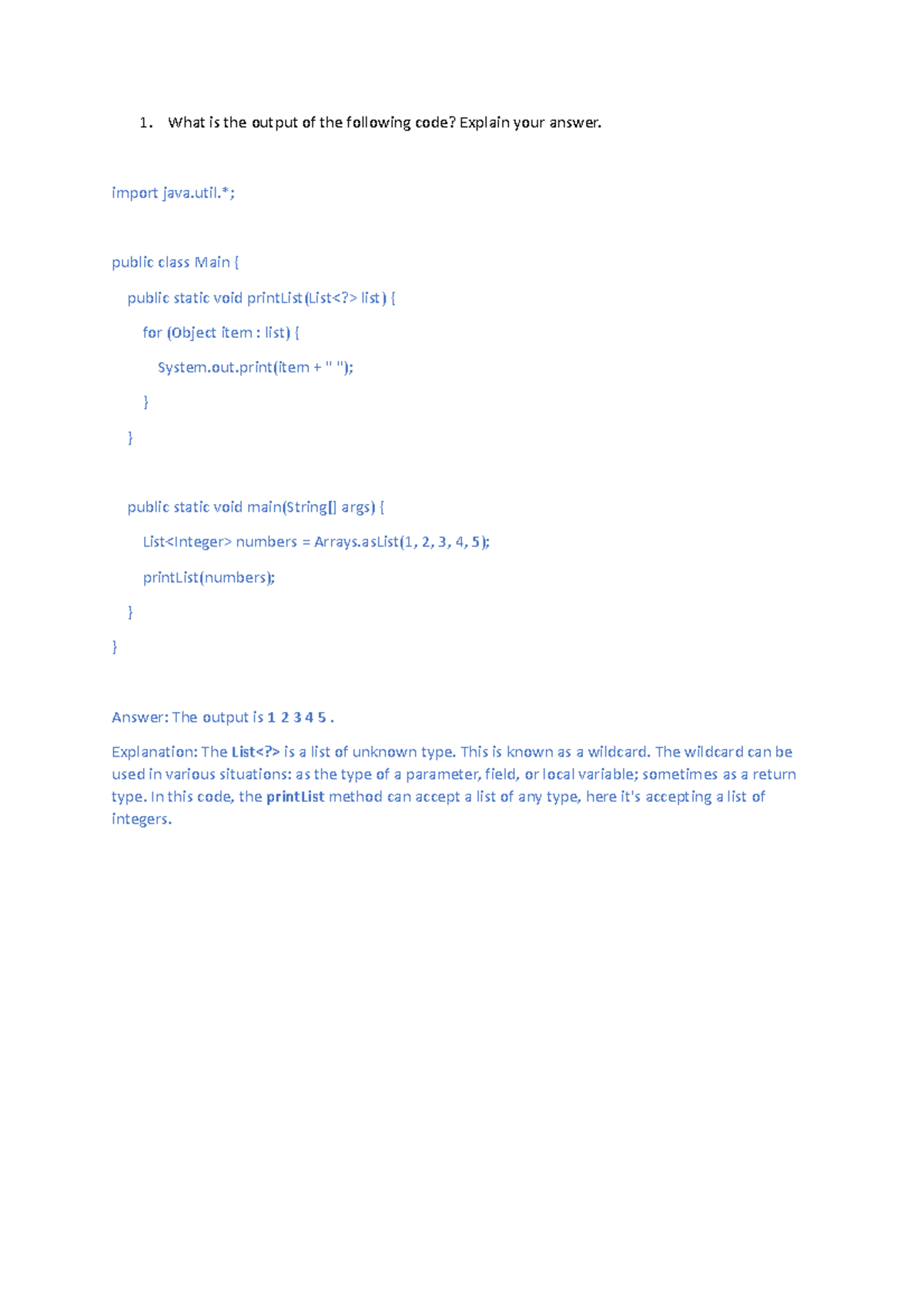 Week11 with solution - import java.*; public class Main { public static void printList(List ...