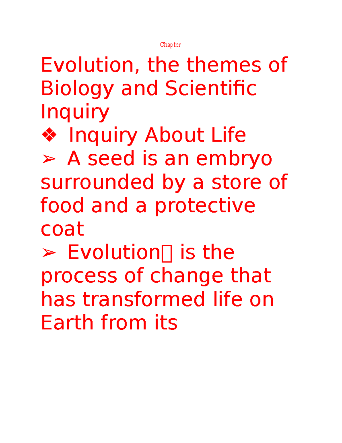 Lecture #3-PHY136H5 - Chapter Evolution, the themes of Biology and ...