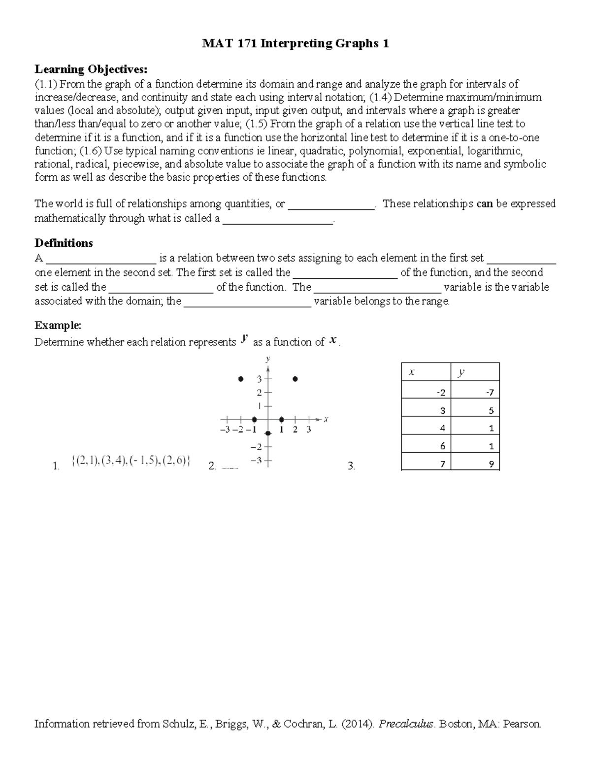 1-Interpreting Graphs 1 - The world is full of relationships among ...