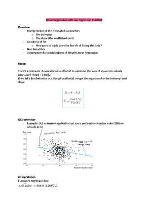 Lecture 2. OLS and Time-Series Data - it Topic 2: Finite Sample Properties of OLS & Components ...