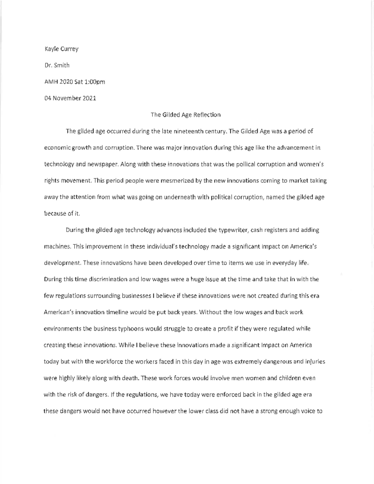 AMH2020 Essay 1 - AMH 2020 - Studocu