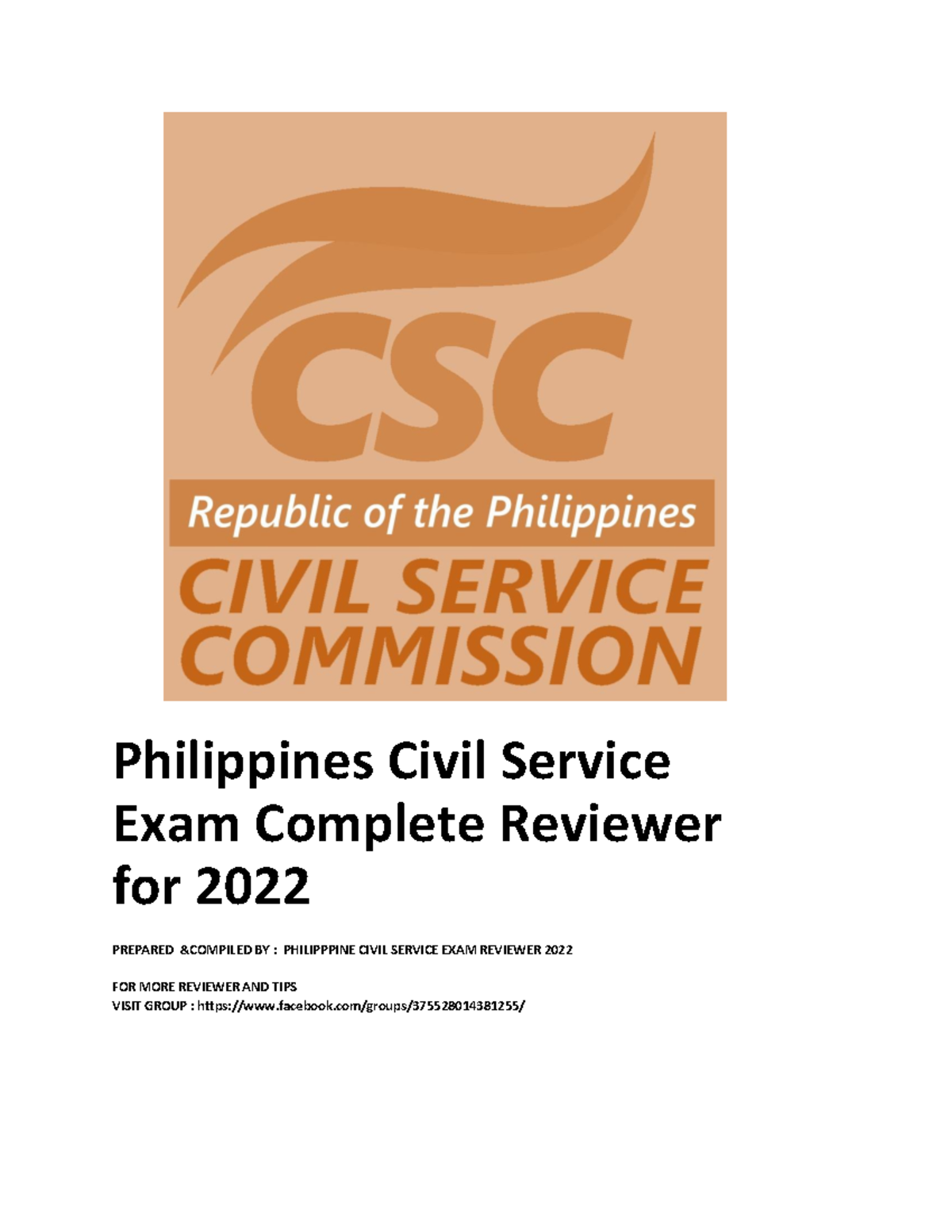 CSE-Complete-Reviewer-Philippines 2022 - Philippines Civil Service Exam ...