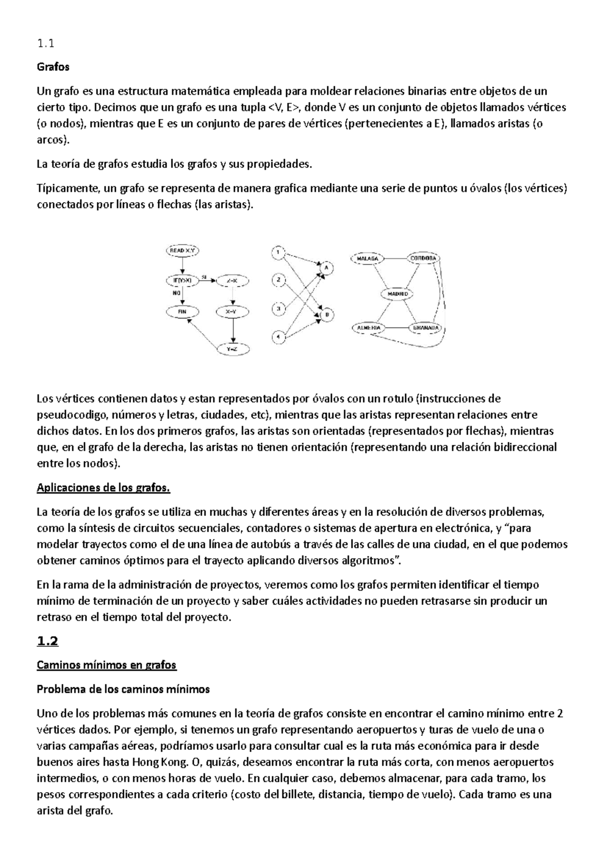 Resumen algoritmos y estructura de datos II. 1er parcial - Grafos Un grafo es una estructura ...