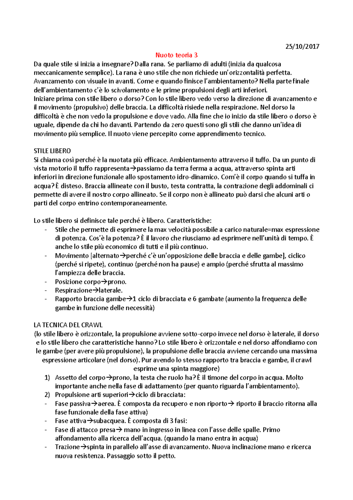 Nuoto teori pt 3 - Warning: TT: undefined function: 32 Warning: TT: undefined function: 32 25/10 ...