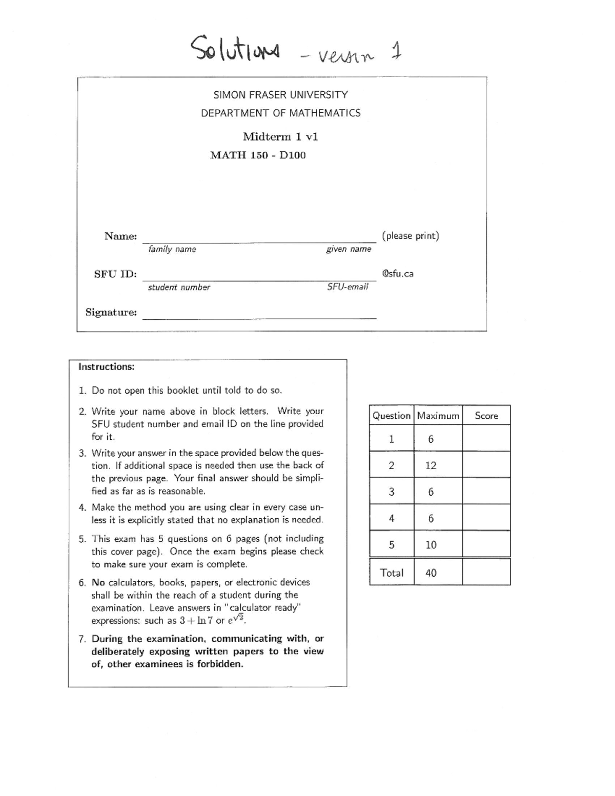 M1 solutions-sample-1 - MATH 1171 - Studocu