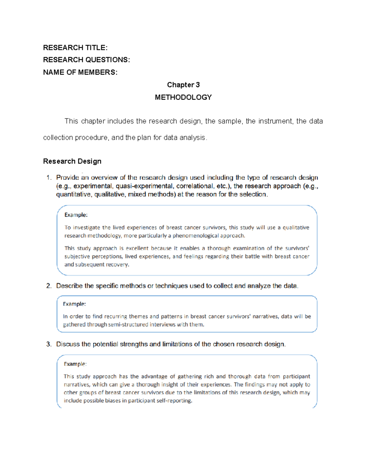 Chapter-3- Format - Fundamentals in Nursing Process - RESEARCH TITLE: RESEARCH QUESTIONS: NAME ...