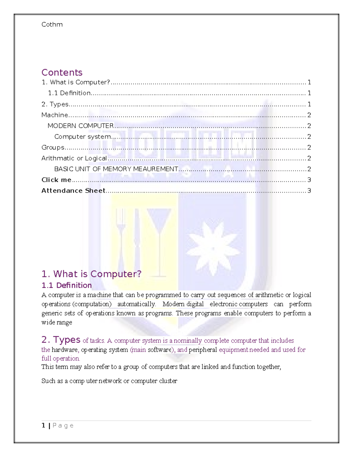 Practice - Contents 1. What is - Studocu