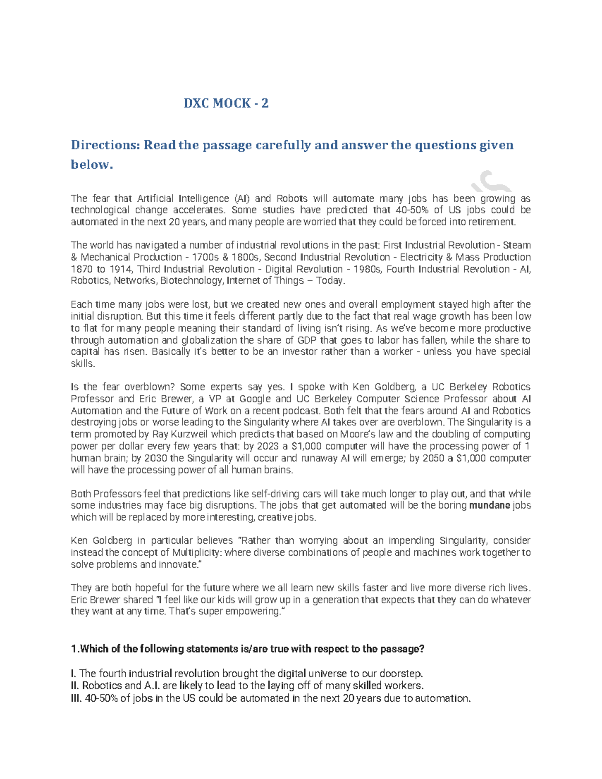 DXC MOCK 2 BY Nimesh - Summary research methodology - DXC MOCK - 2 ...