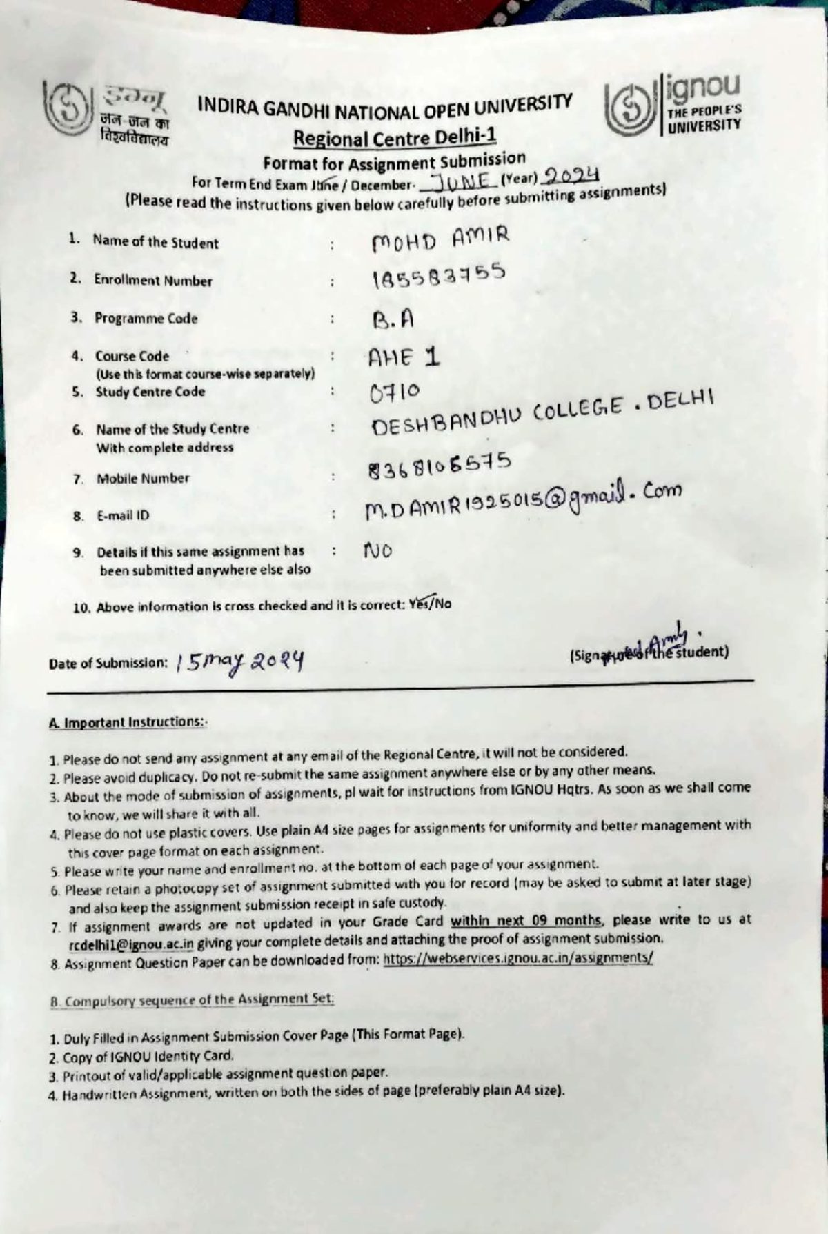 185583755 AHE - 01 - Good PDF - S 300L INDIRA GANDHI NATIONAL OPEN ...