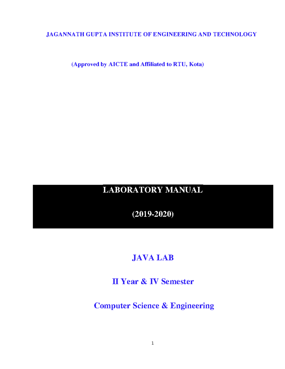 4CS4-25-Java-Lab-Manual aand-notes - LABORATORY MANUAL (2019-2020) JAVA ...