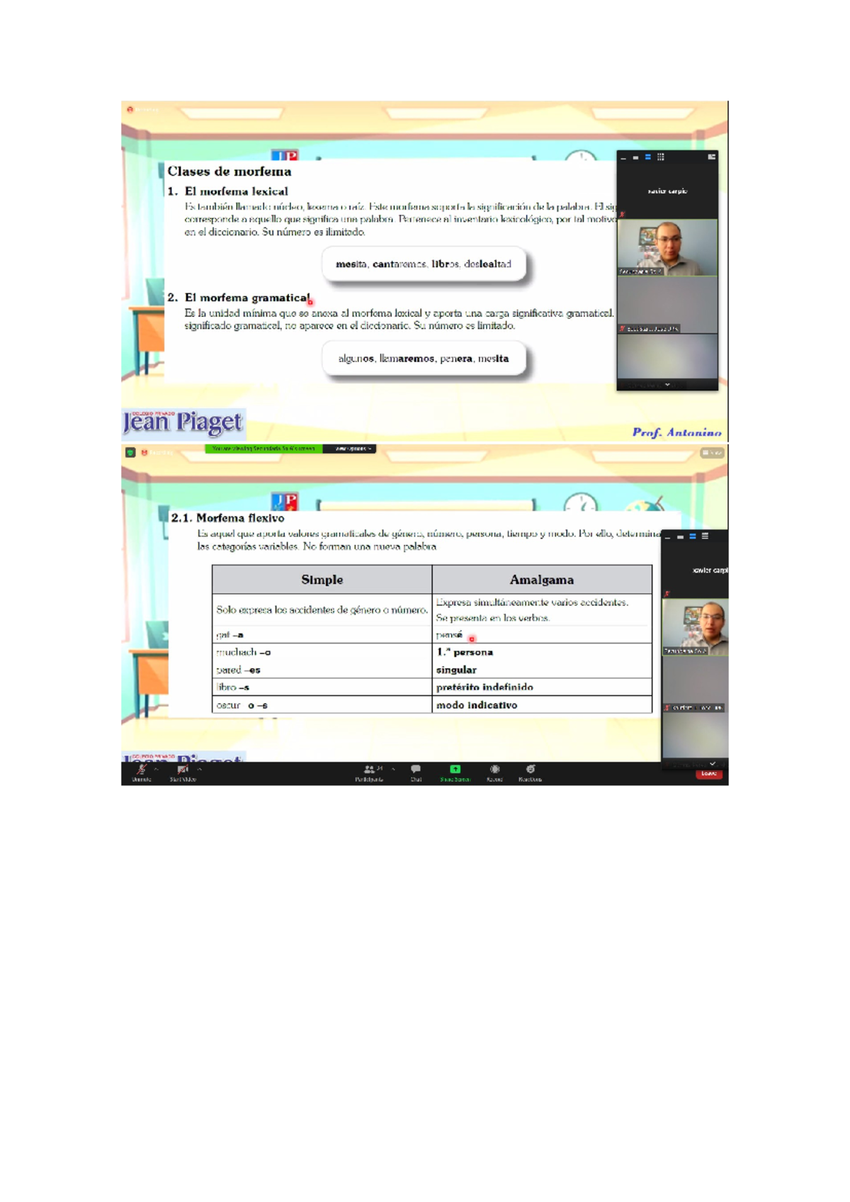 Doc3 - assdasdada - Clases de morfema 1. El morfema lexical xavier ...