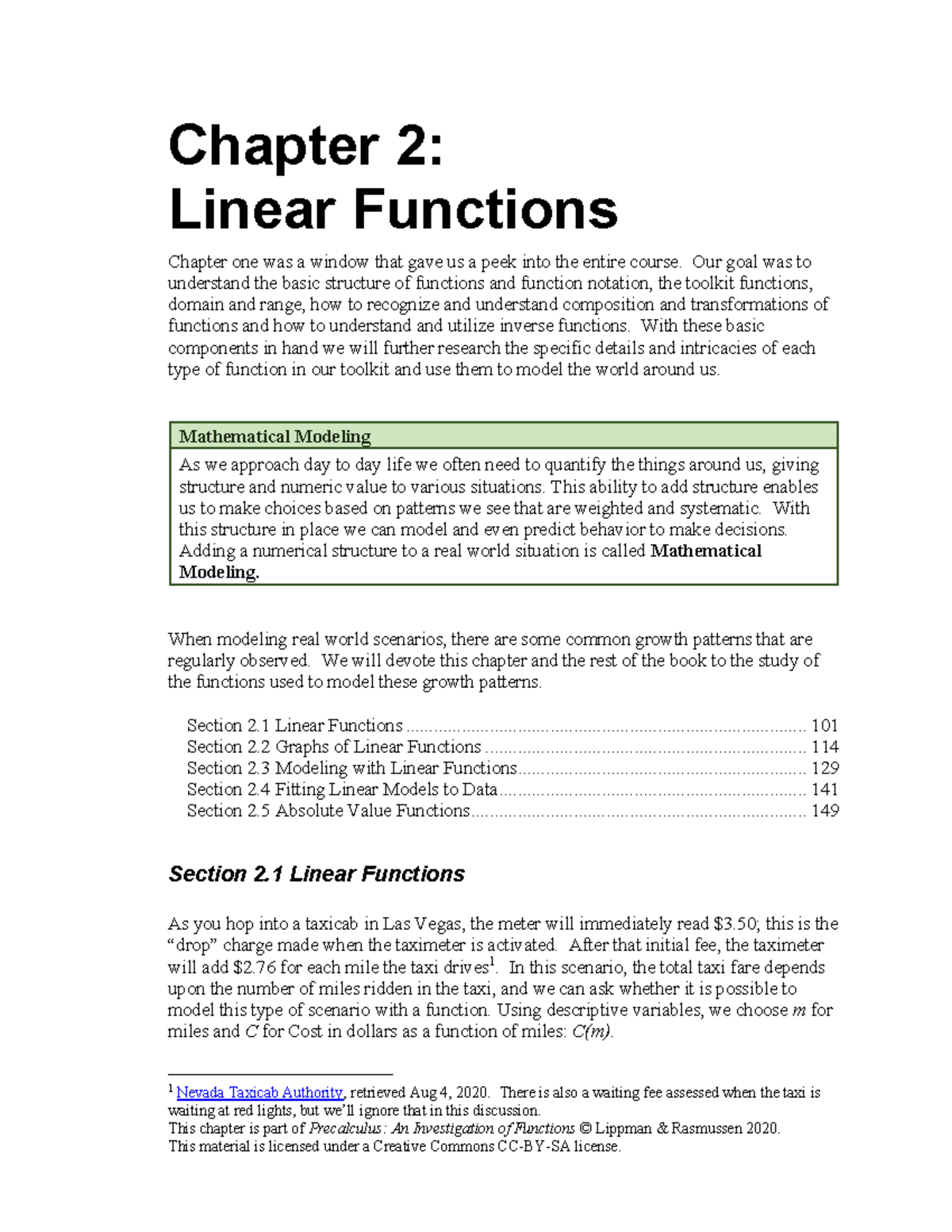 Linear Functions in Precalculus - Studocu