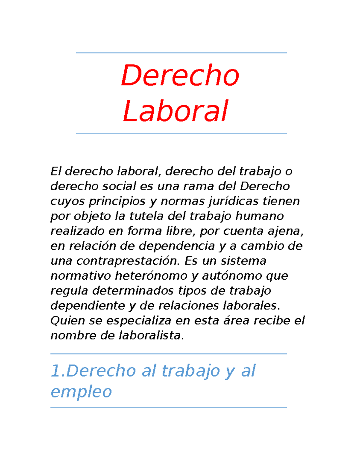 Derecho Laboral - DASGS GSD GASG SDAAG ASDG SDG ASD GE AS GSDG E ASEG ...