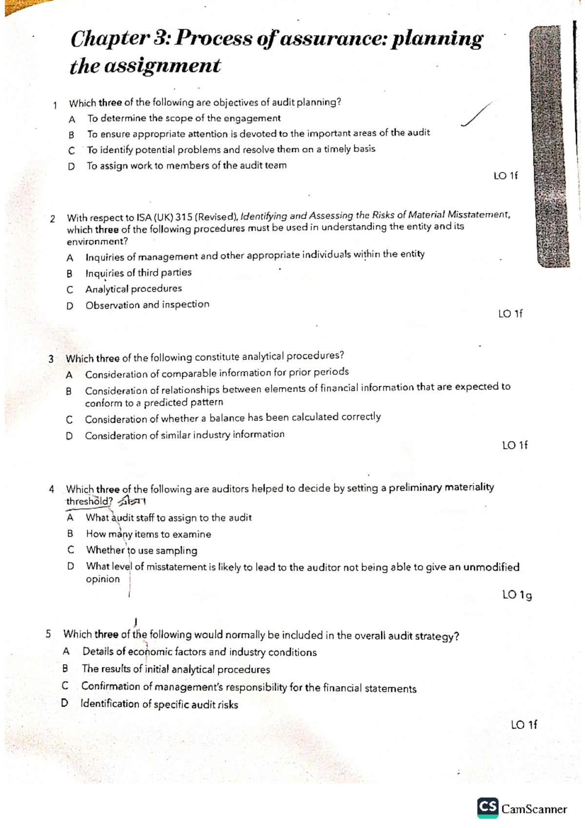 Assurance certificate level - Chapter - 3 (Planing) - ICAB Certificate ...