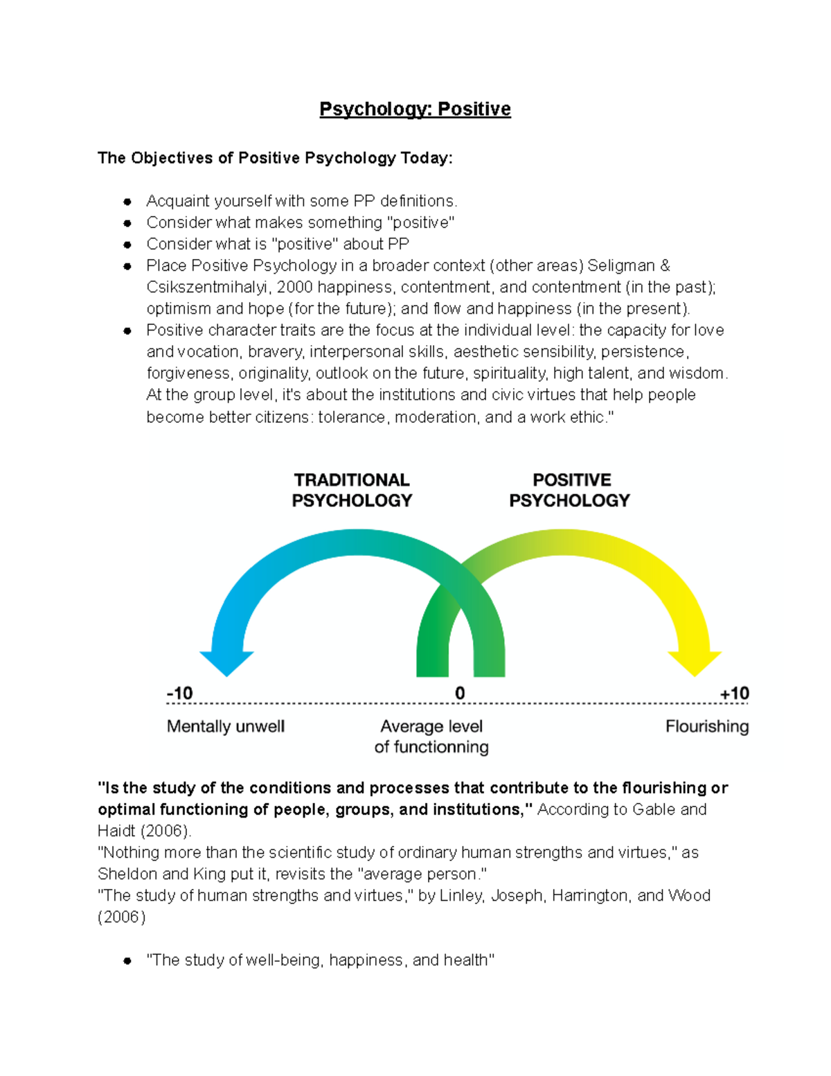 Psychology Positive - Psychology: Positive The Objectives of Positive ...