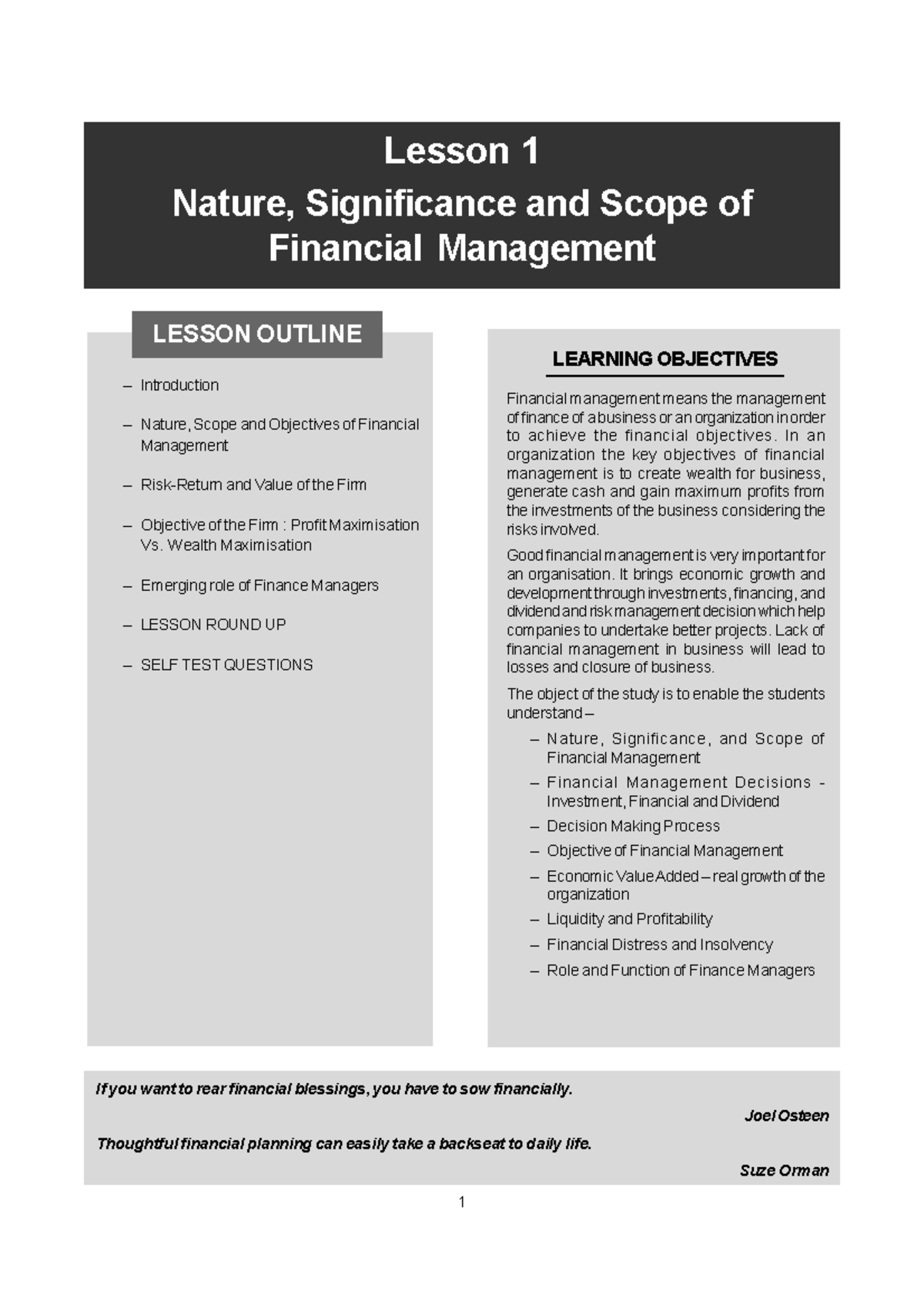 NATURE AND SCOPE OF FINANCIAL MANAGEMENT - Ba /BBA/BCom calicut ...