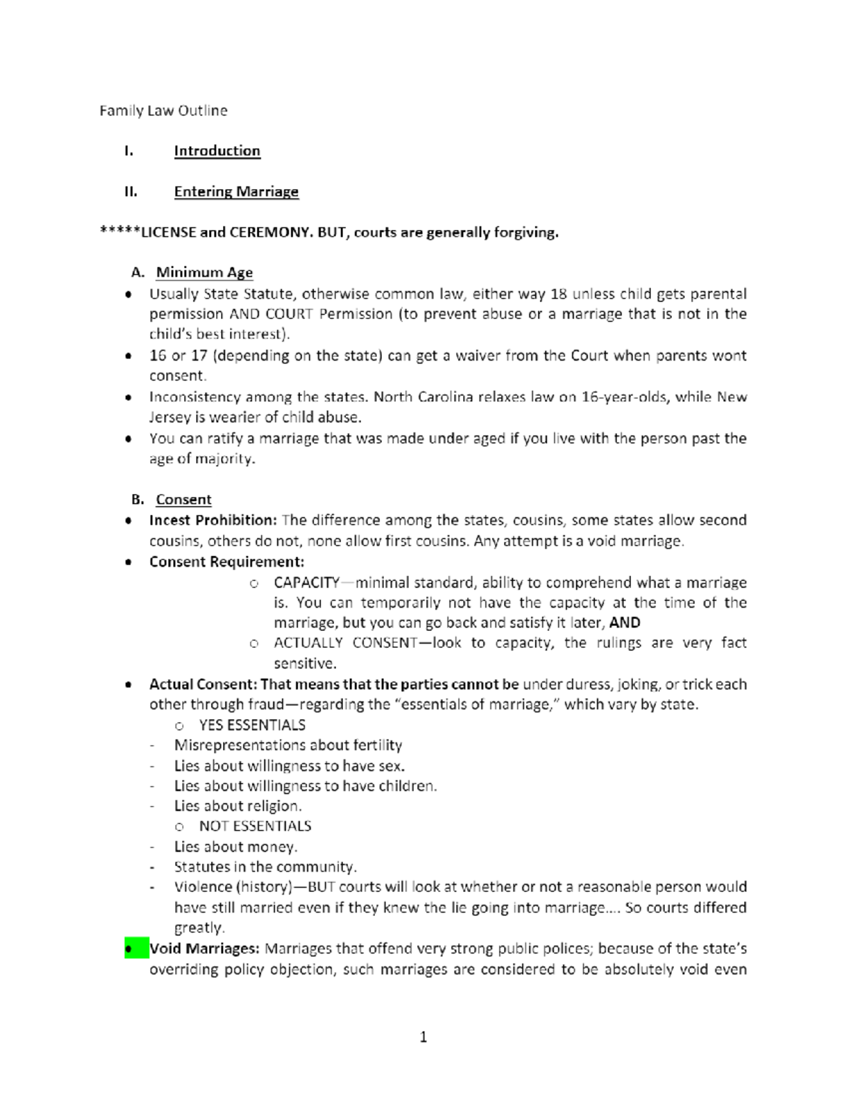 Family-law-outline 1 - Family-law-outline 1 - LEX 122 - Studocu