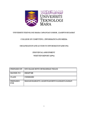 IMC113 WORD Instruction - Microsoft Word is a component of the ...