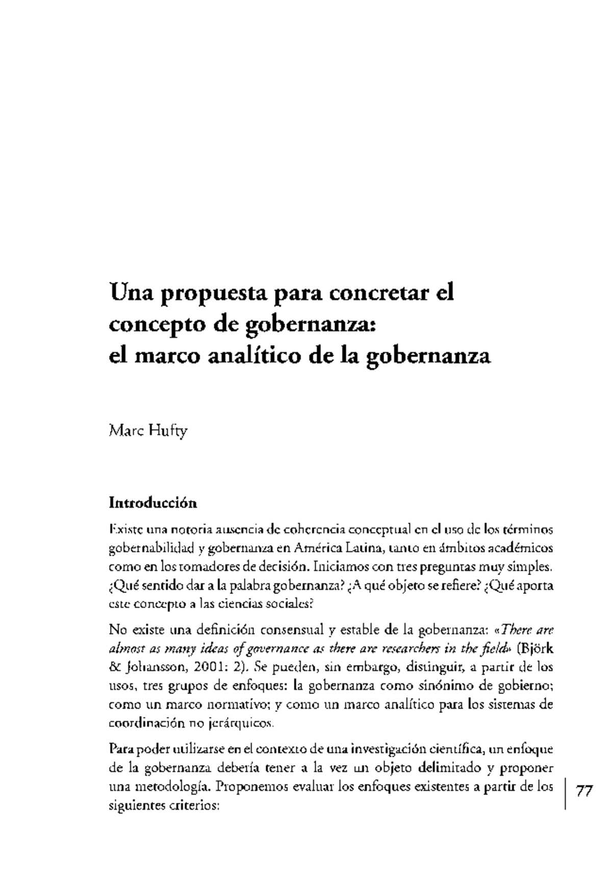 Hufty-2009 - gobernanza multinvel - Una propuesta para concretar el ...