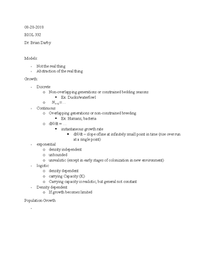 Chapter 4 Study Guide - Dr. Brian Darby - Biology 332 – Ecology Dr ...