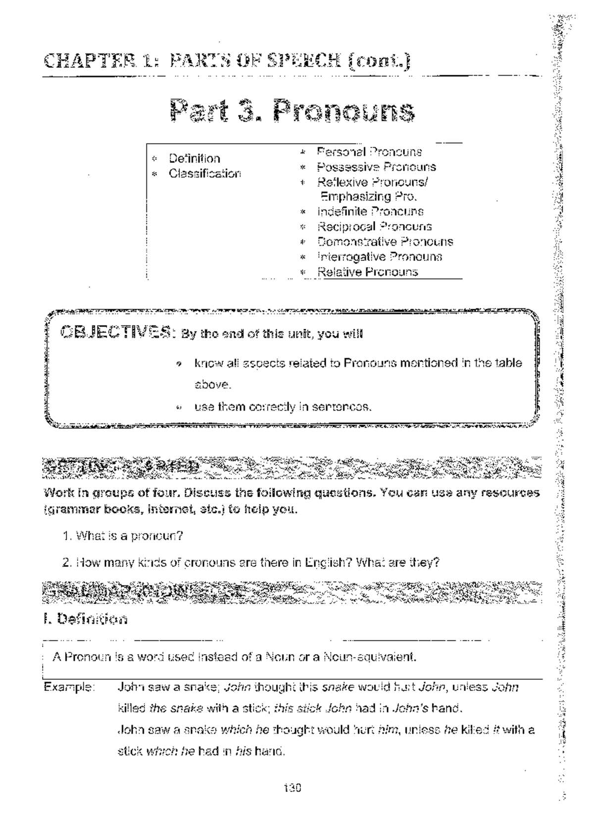 Grammar 1- Chapter 1-PART 3 - ngữ pháp căn bản 1 - Studocu