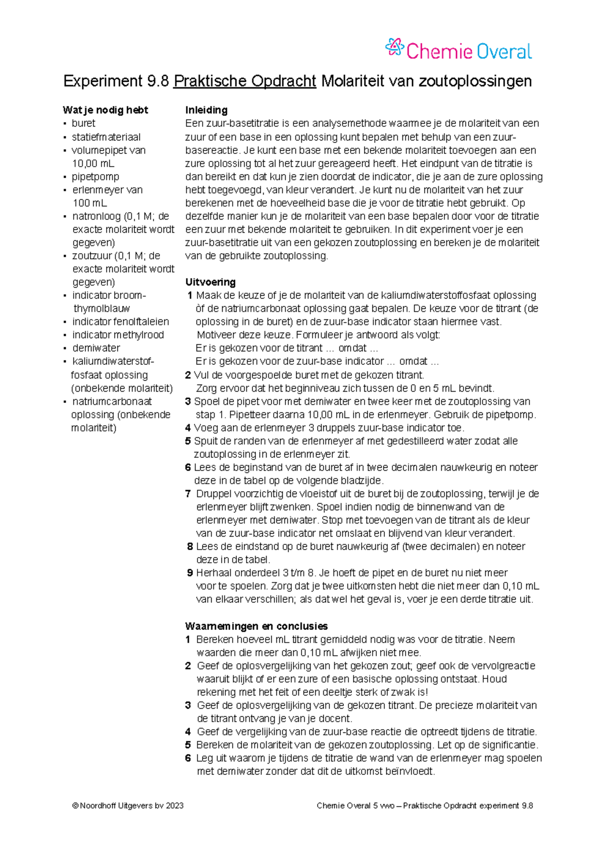 Experiment-9.8a-PO-Molariteit-van-zoutoplossingen-bepalen - Experiment ...