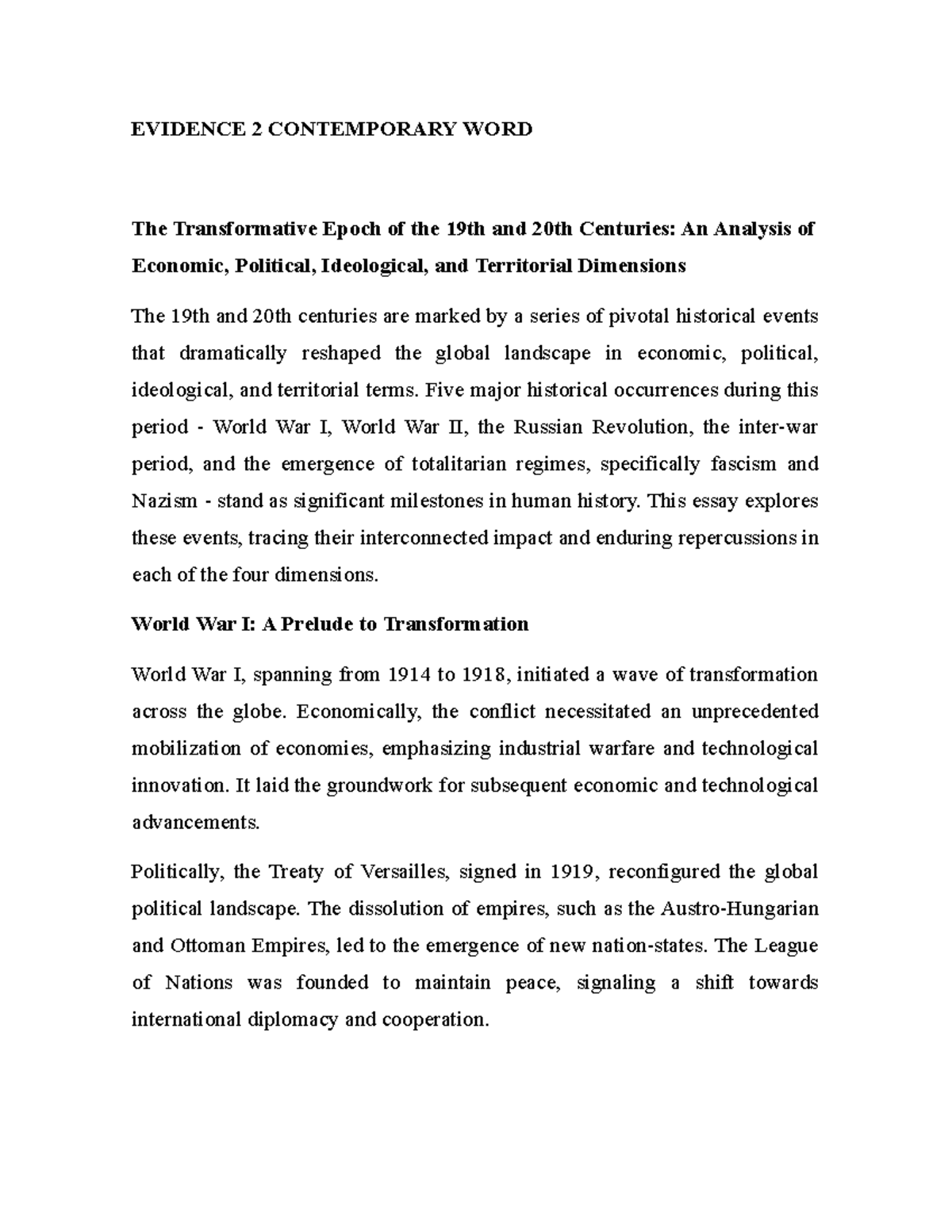 Evidencia 2vidence 2 - EVIDENCE 2 CONTEMPORARY WORD The Transformative ...