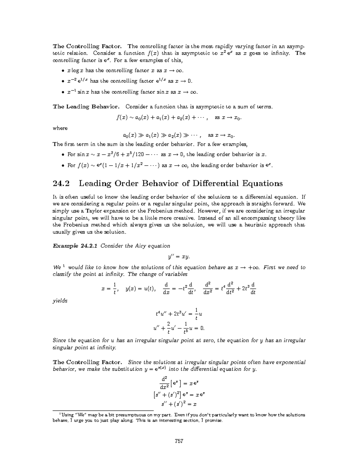Ref MATH Adv Math Methods Sean Mauch-195 - The Controlling Factor. The ...
