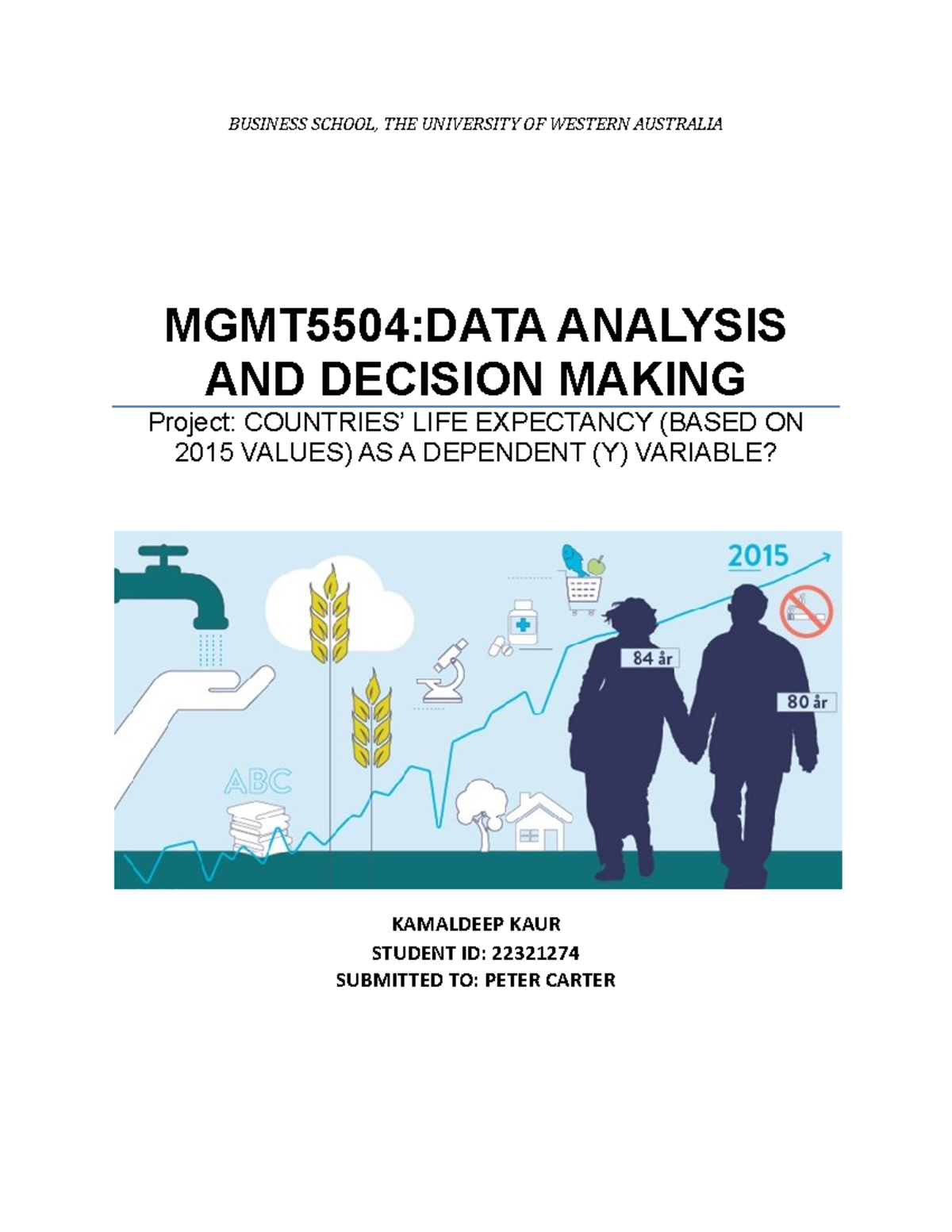 MGMT5504 DADM Project Report Kamal Corporate Finance Assignment. Financial Analysis - BUSINESS ...