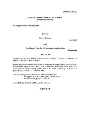 The Caribbean Court of Justice (CCJ) And Its Importance to the Regional ...