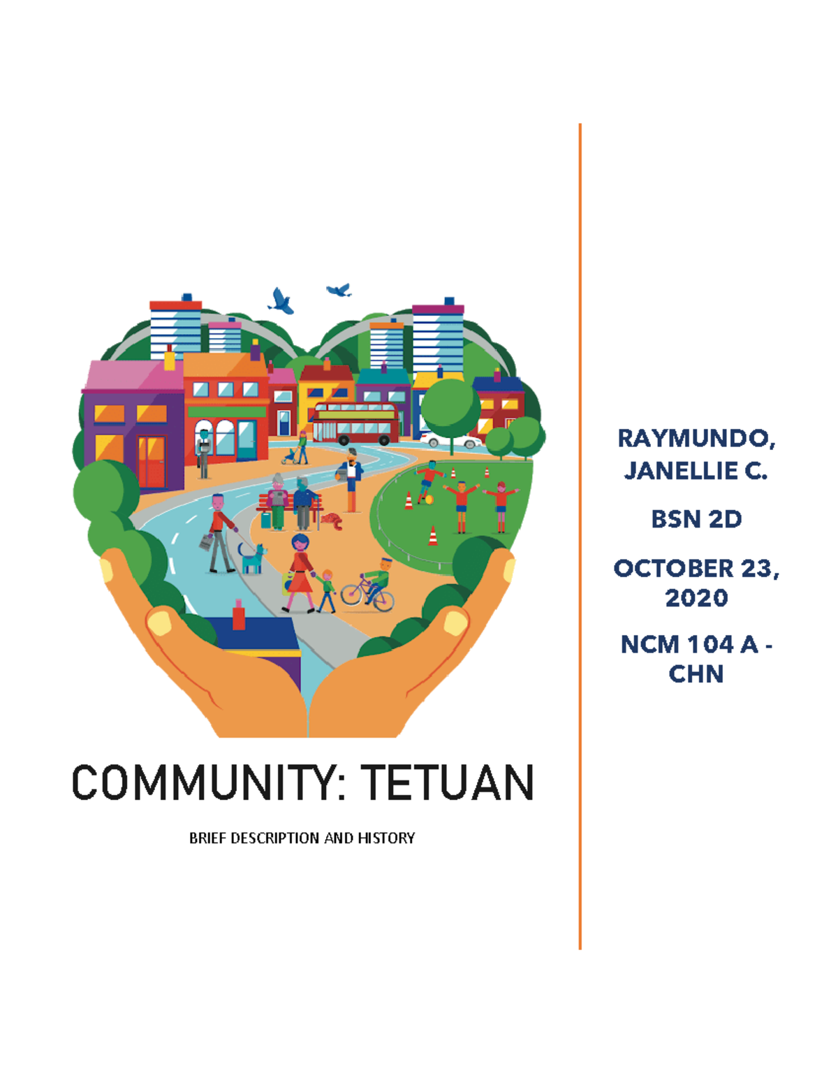 Activity 1- Describe Your Community - COMMUNITY: TETUAN BRIEF ...