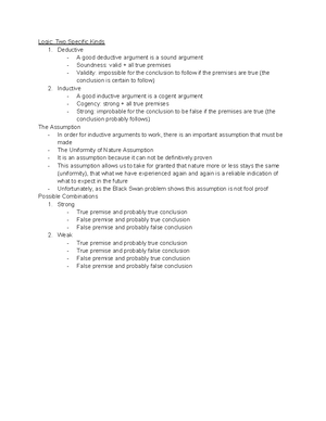 Intro to Logic Preliminary Remarks - What is Logic: The study of ...
