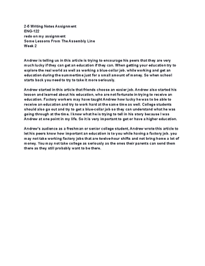 Eng-122 week4 4-3 assignment summarizing - Ashley Munoz Week 4 4-3 Assignment: Summarizing Eng ...