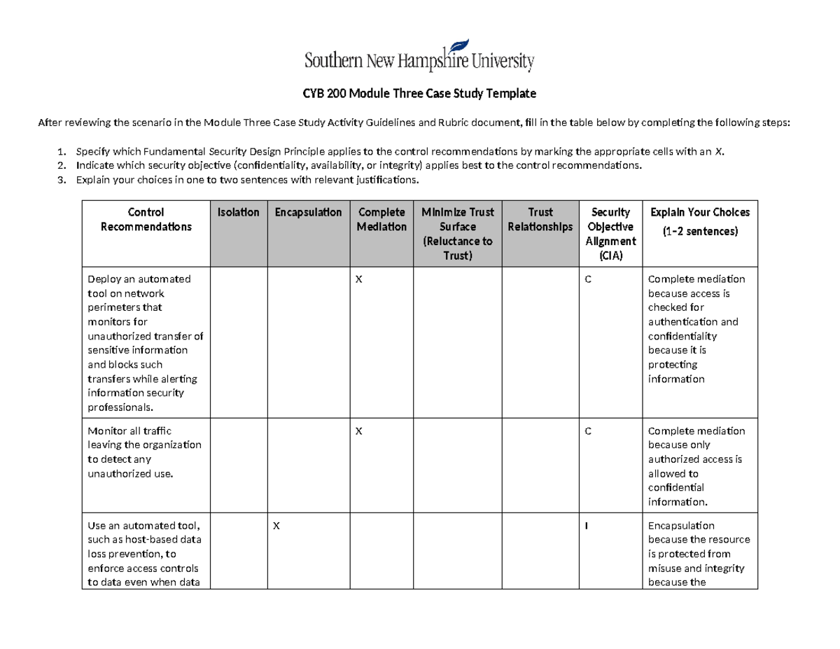 CYB 200 3-3 Case Study Mc Rae - CYB 200 Module Three Case Study ...