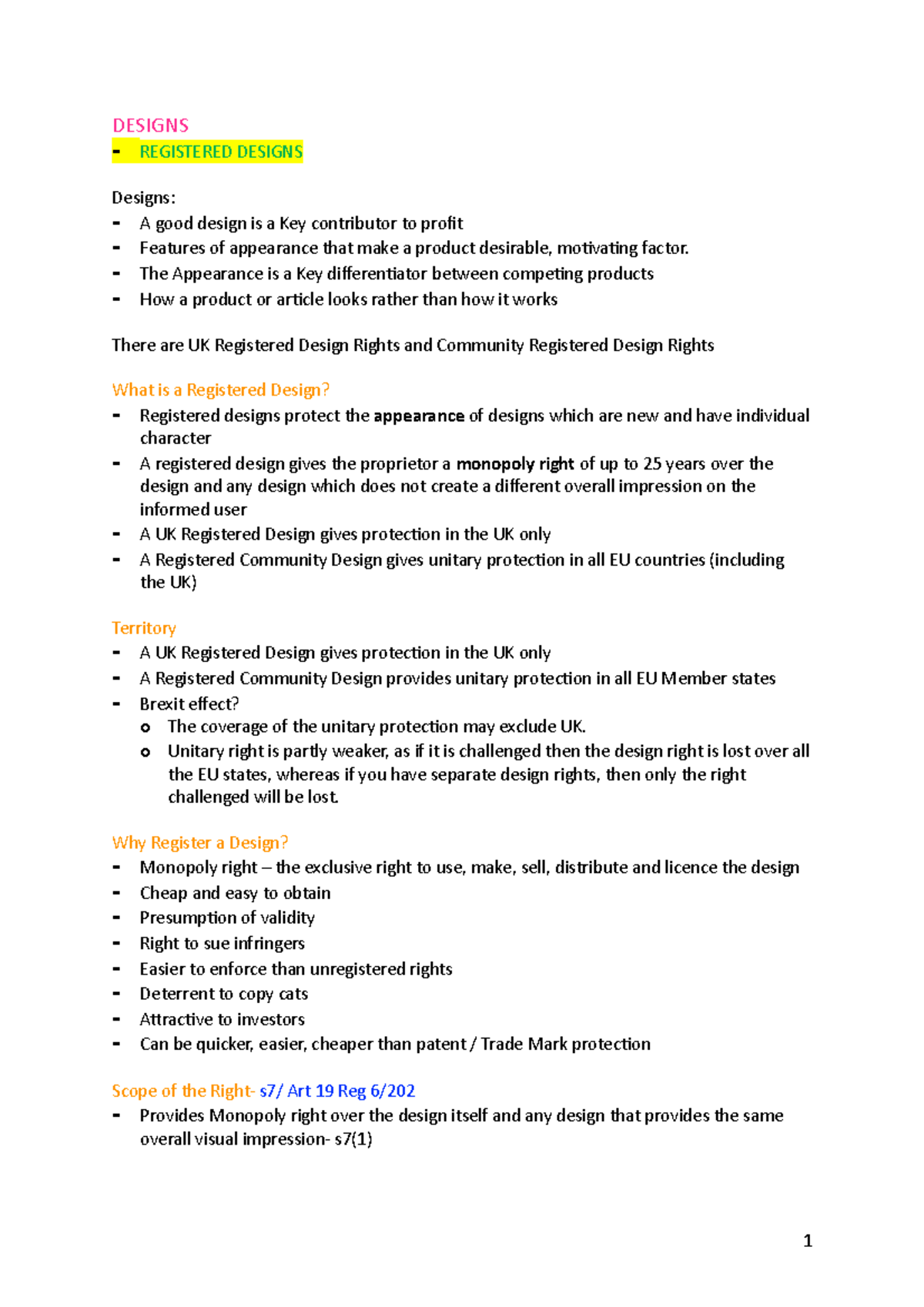 Unregistered AND Registered Desgins - DESIGNS - REGISTERED DESIGNS ...