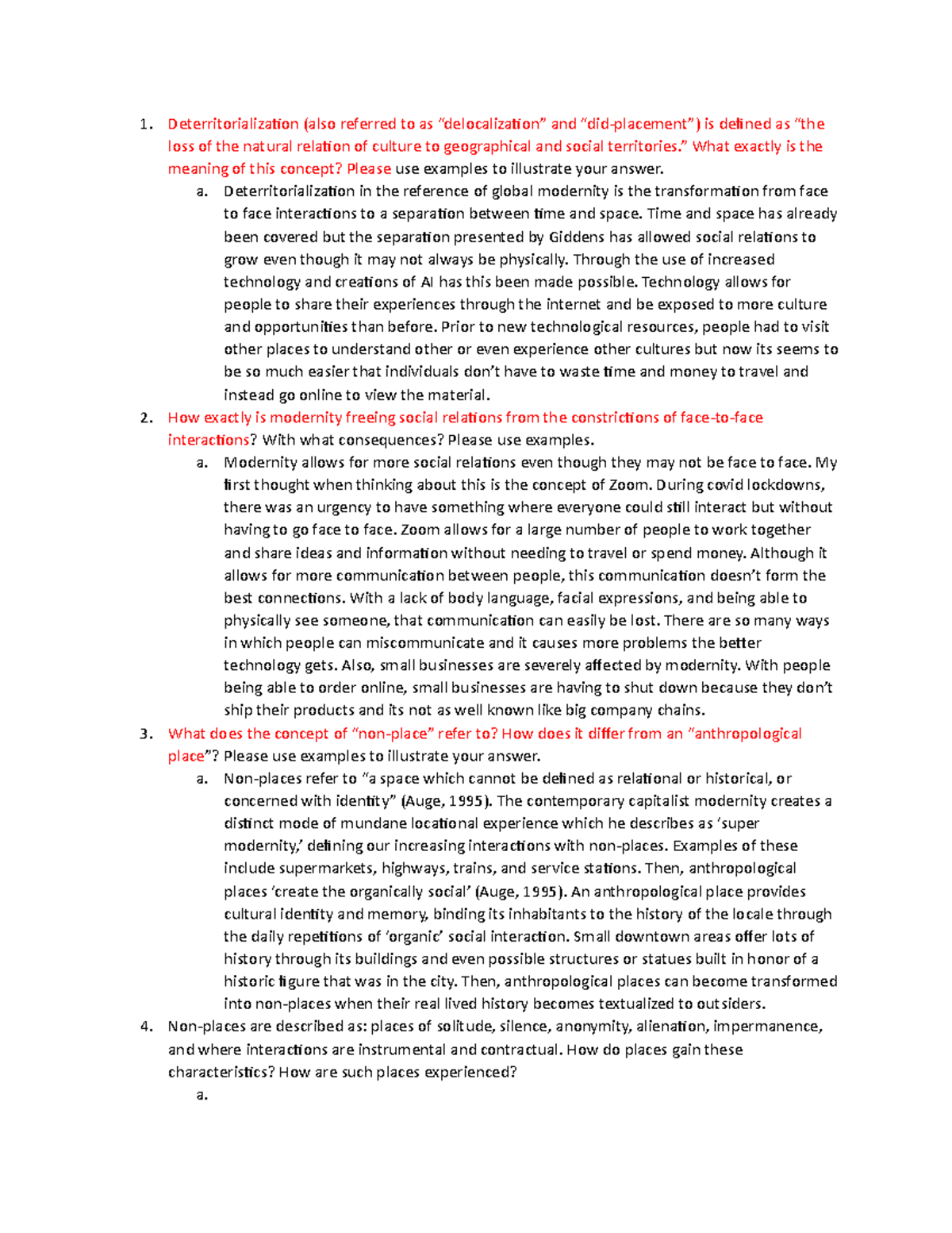 Quiz 7 - Deterritorialization - Deterritorialization (also referred to ...