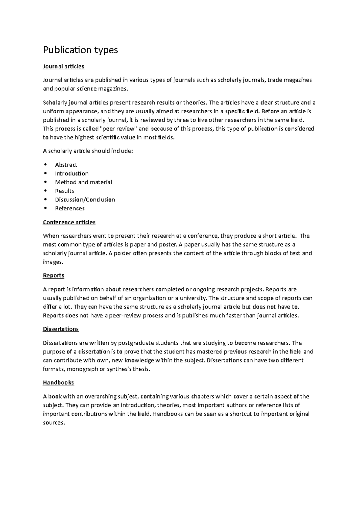 Publication types - Publication types Journal articles Journal articles ...