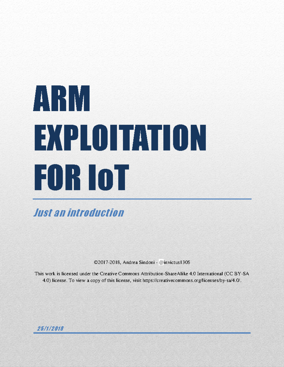 43906 arm exploitation for iot - ARM EXPLOITATION FOR IoT Just an introduction ©2017-2018 ...