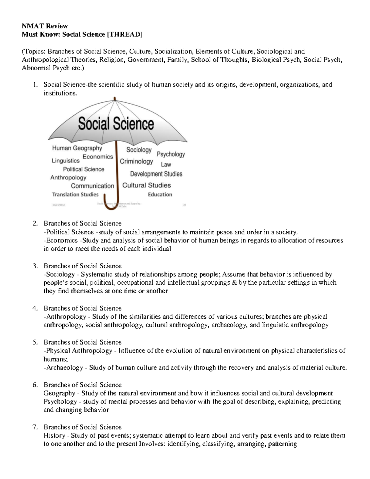 [MUST KNOW] Social Science - NMAT Review Must Know: Social Science ...
